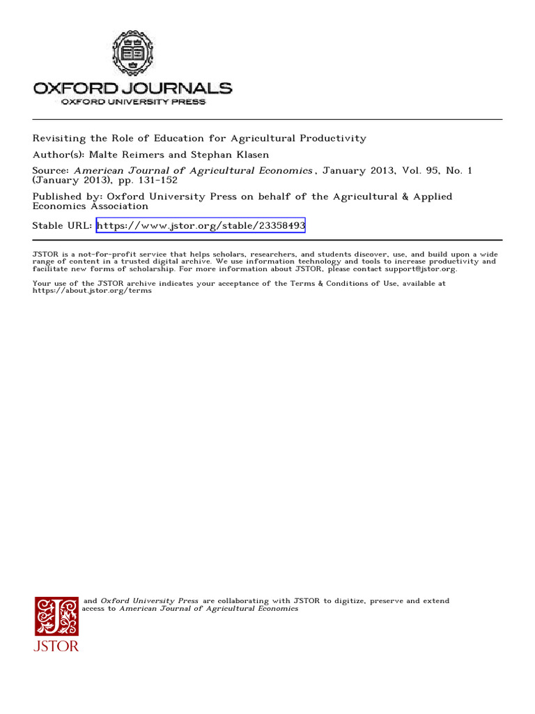 Revisiting The Role of Education For | PDF | Literacy | Risk