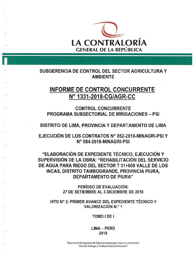 INFORME DE CONTROL CONCURRENTE No1132 | PDF