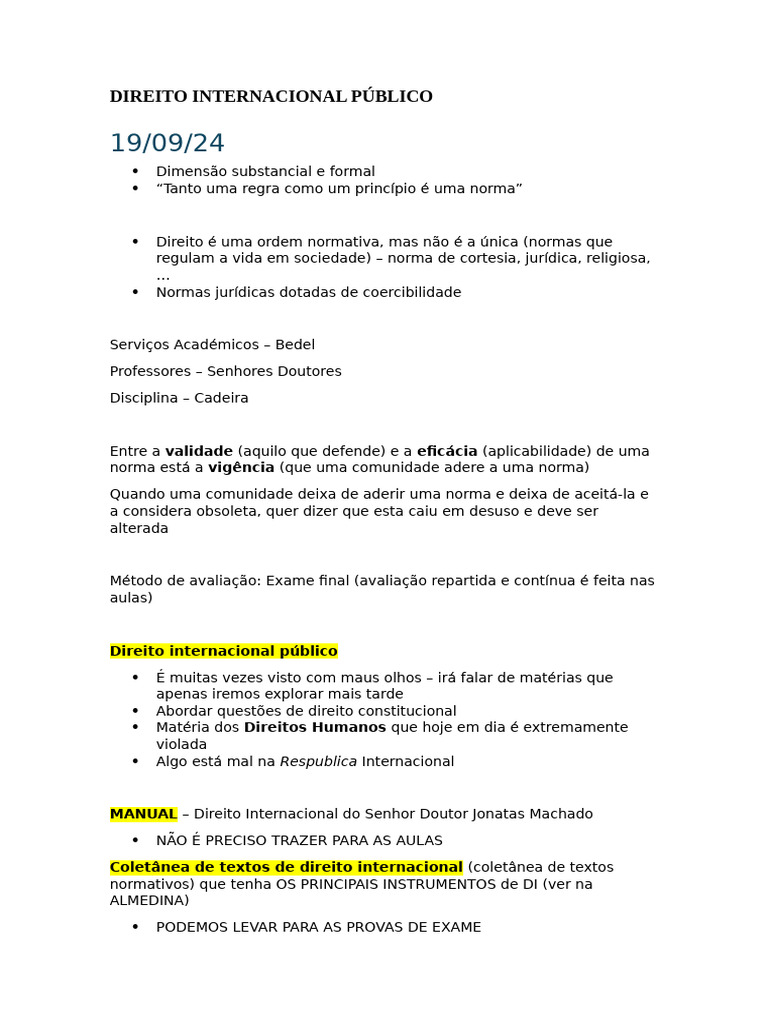 Direito Internacional Público | PDF | Direito Internacional | Tratado