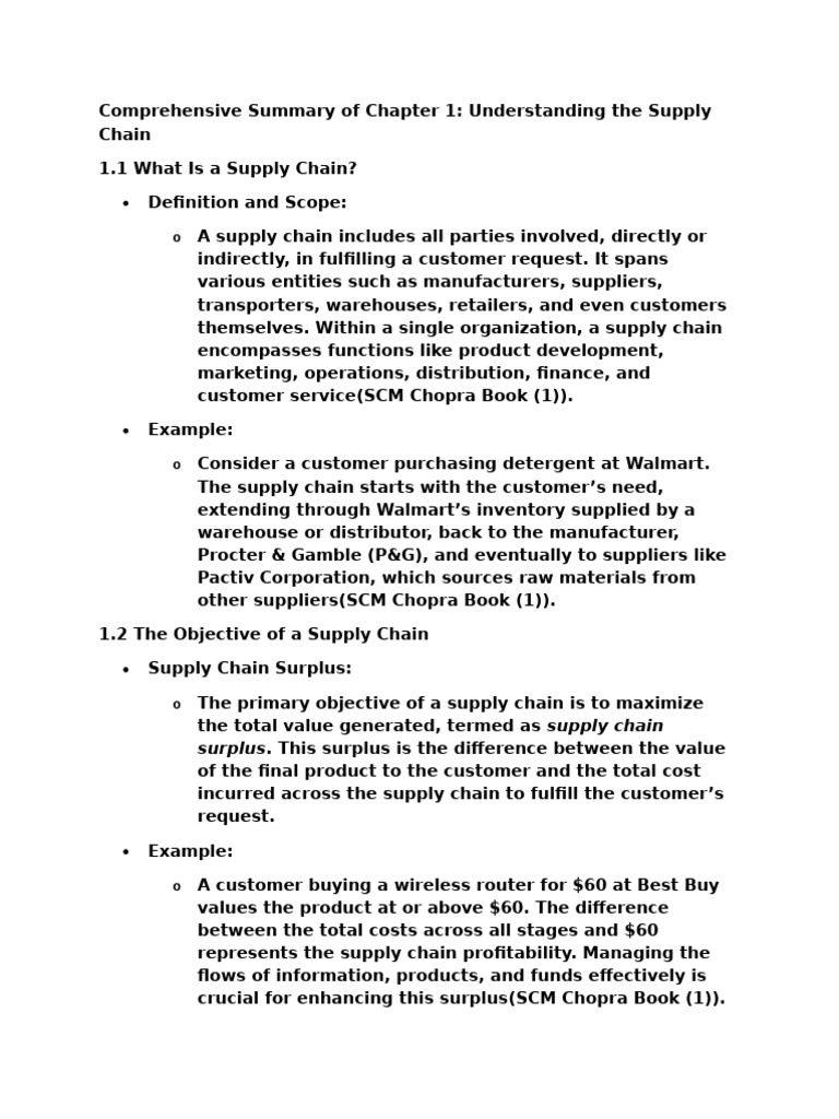 Summary SCM (Book & 2 Articles) | PDF | Supply Chain Management ...