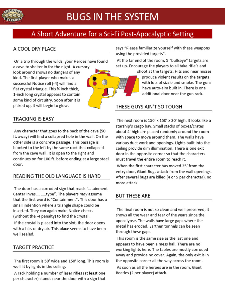 Bugs in the System Adventure Guide | PDF | Home & Garden