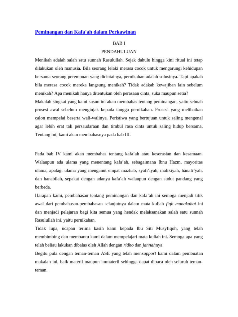 Peminangan Dan Kafa | PDF | Agama & Spiritualitas | Gaya Hidup