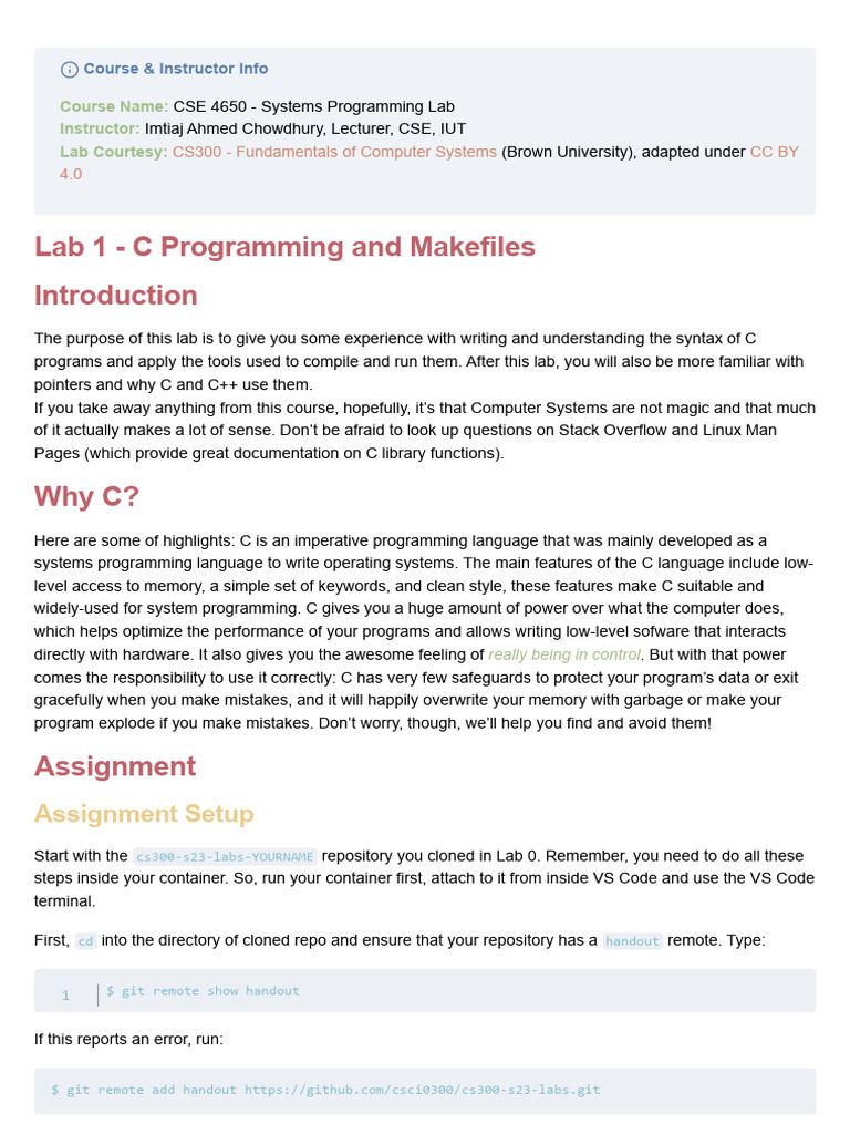 C Lab: Programming with Makefiles | PDF | Pointer (Computer Programming) | String (Computer Science)
