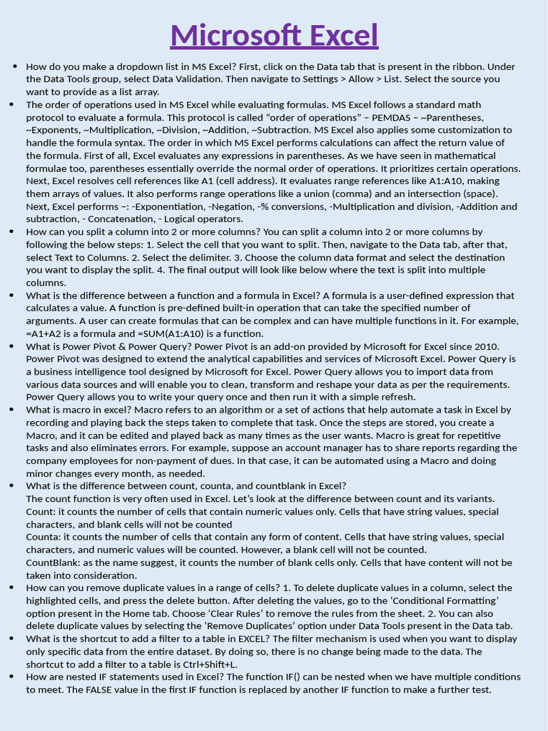 MS_Excel | PDF | Microsoft Excel | Database Index