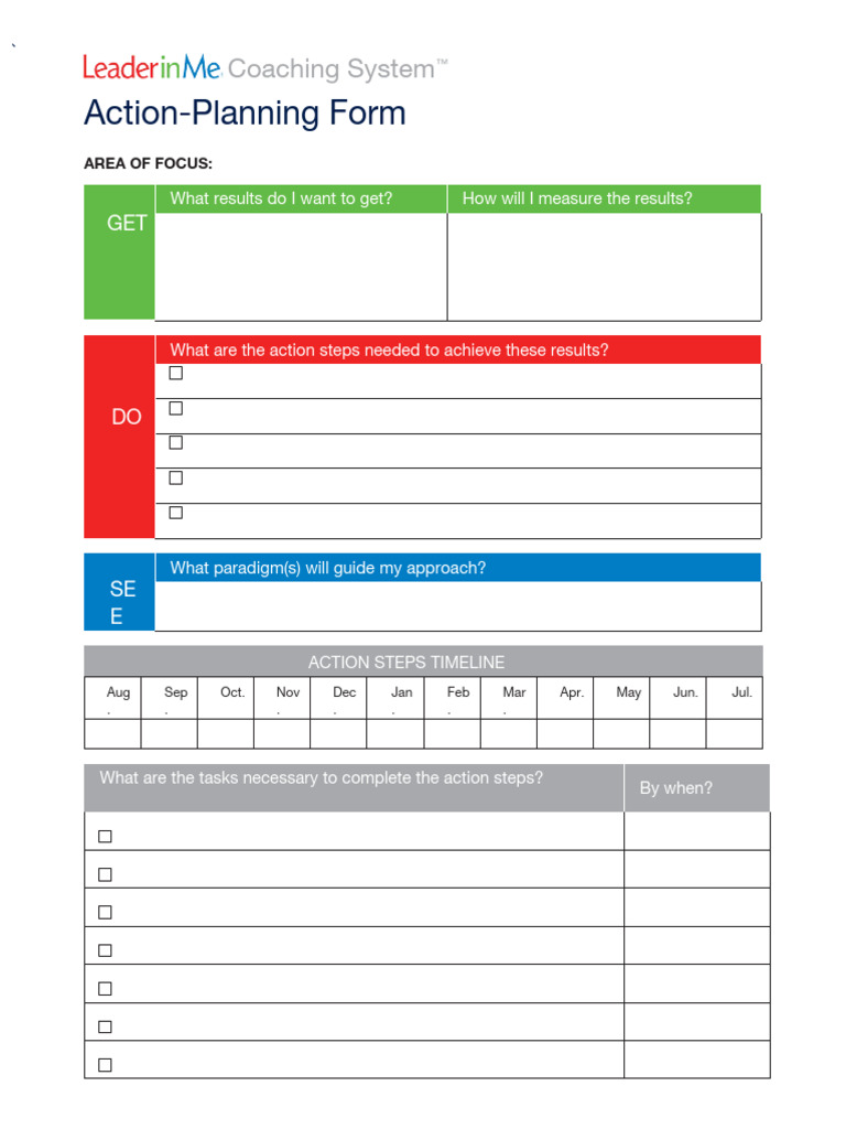 Action Planning Form | PDF | Career & Growth