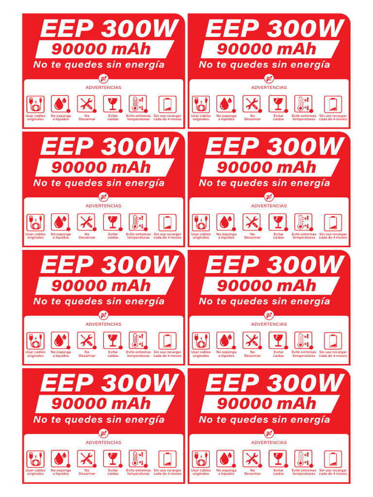 Etiquetas Eep 300W | PDF