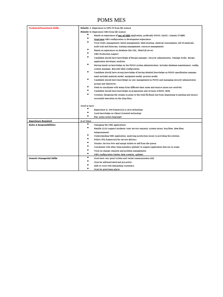 POMS MES | PDF | Databases | Computing