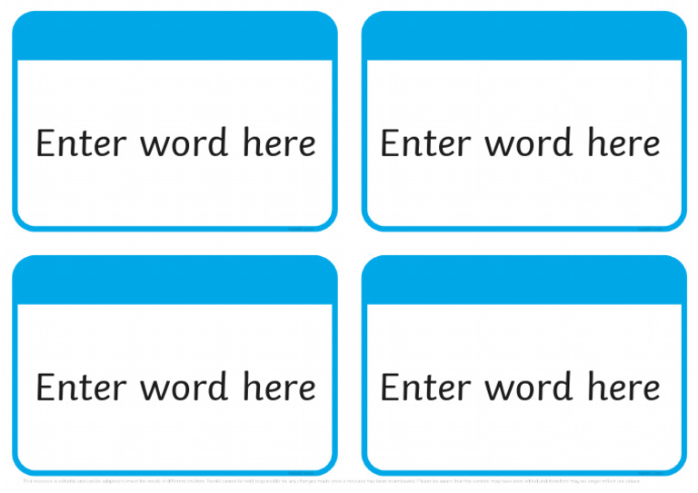 Phase 1 Editable Word Cards | PDF
