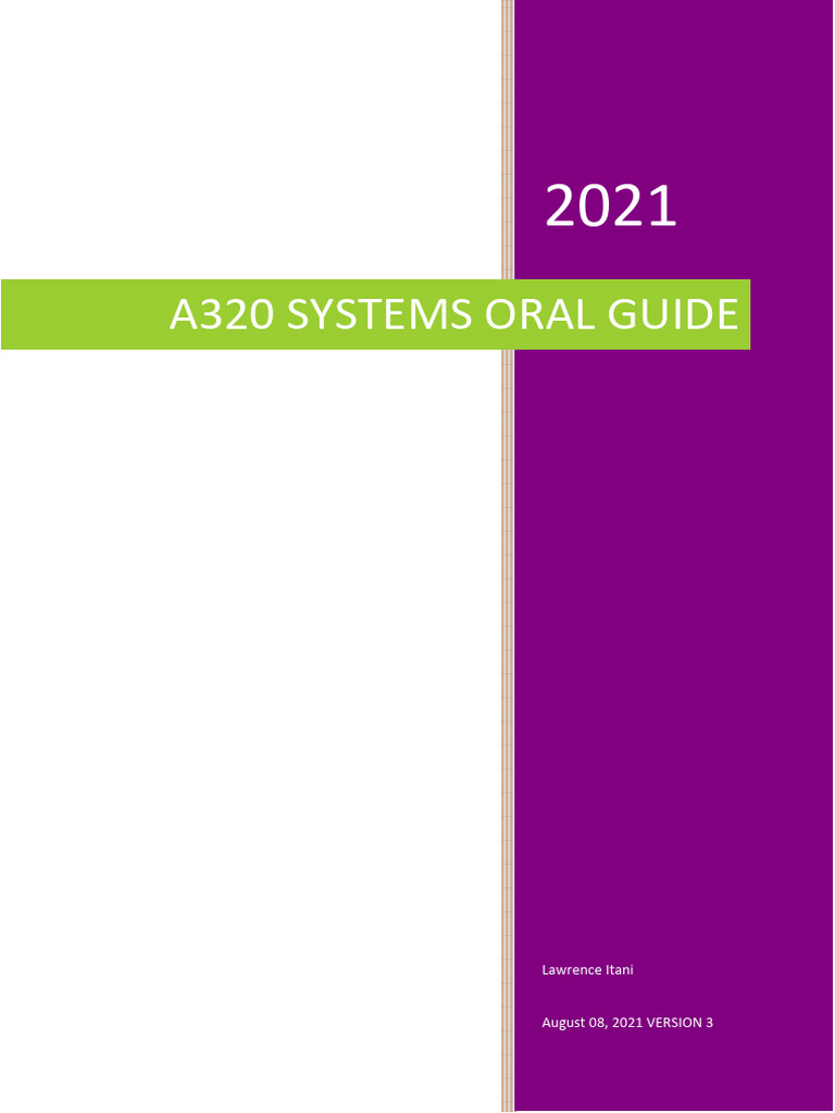 A320 Systems Oral Guide V3 | PDF | Aviation | Aircraft