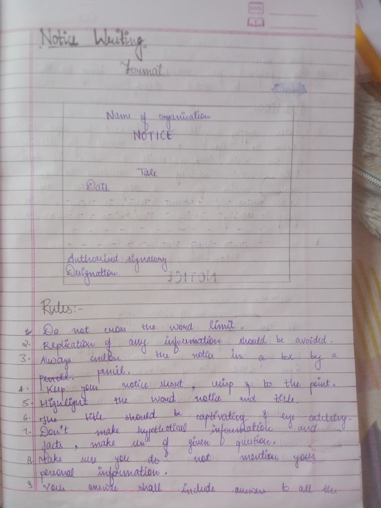 Notice Writing | PDF