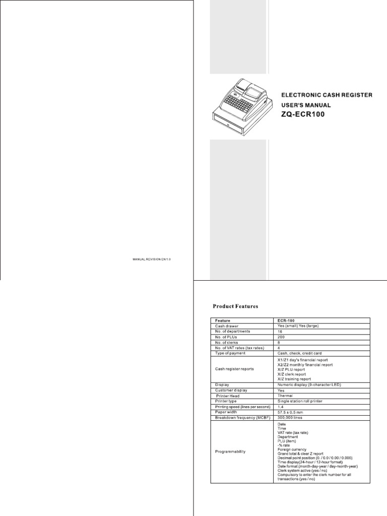 ECR100 Manual EN1.0 | PDF