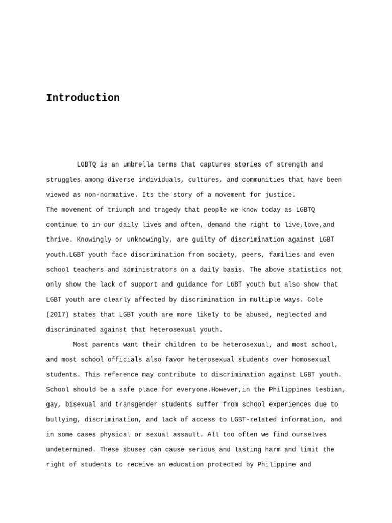 Intro | PDF | Lgbt | LGBTQIA+ Studies