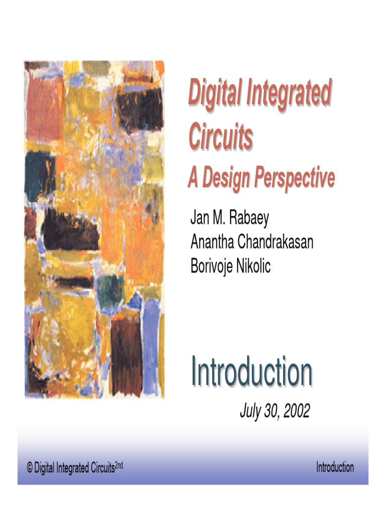Digital Integrated Circuits | PDF | Electrical Engineering | X86 Architecture