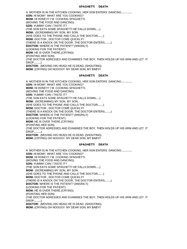 1 Spaghetti Death | PDF