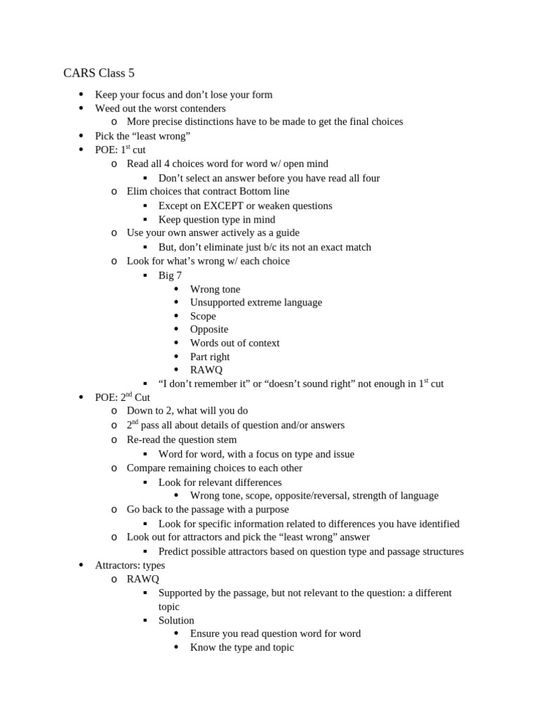 CARS Class 5 | PDF | Knowledge | Question