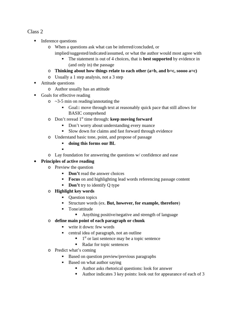 CARS Class 2 | PDF | Question | Evidence