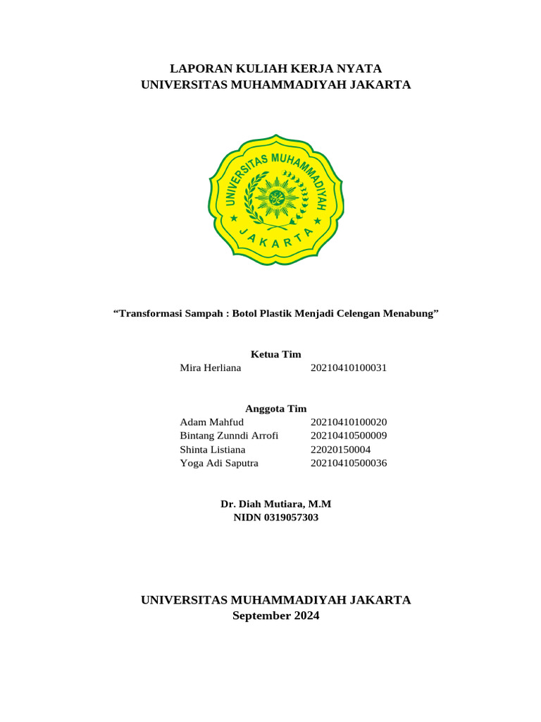 Laporan Kegiatan KKN Tematik 2 Sub B | PDF