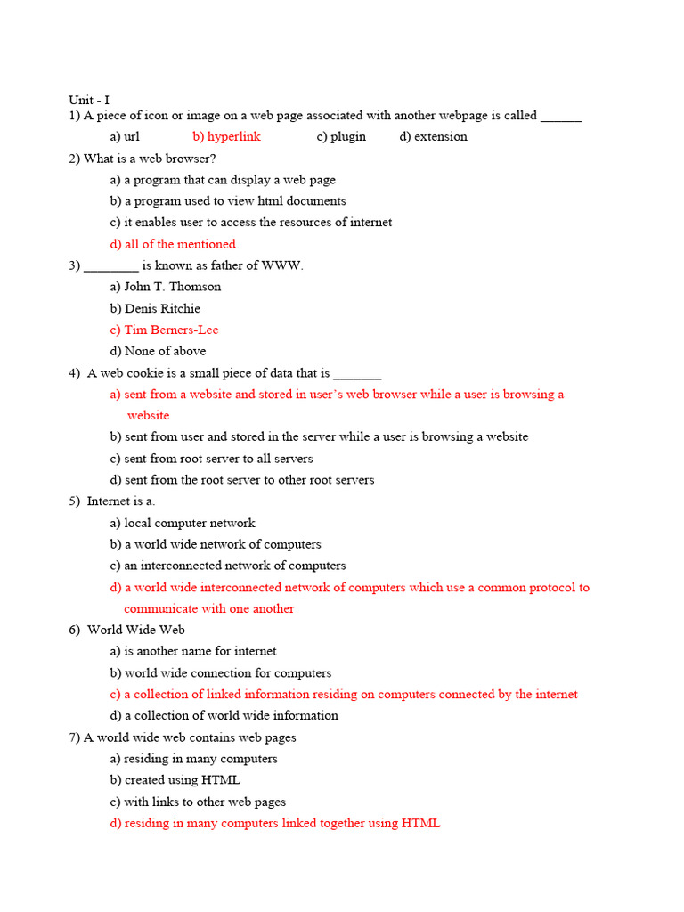 Objective Question Bank | PDF | Xml | World Wide Web Objective Question Bank | PDF | Xml | World Wide Web
