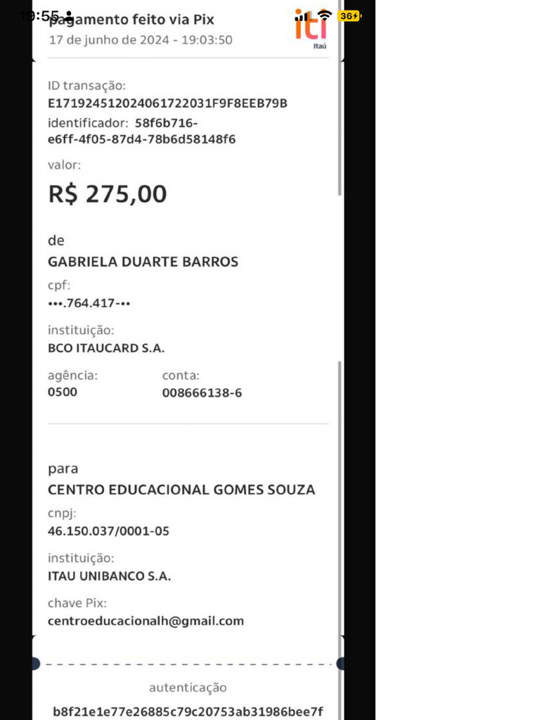 Comprovante Junho | PDF