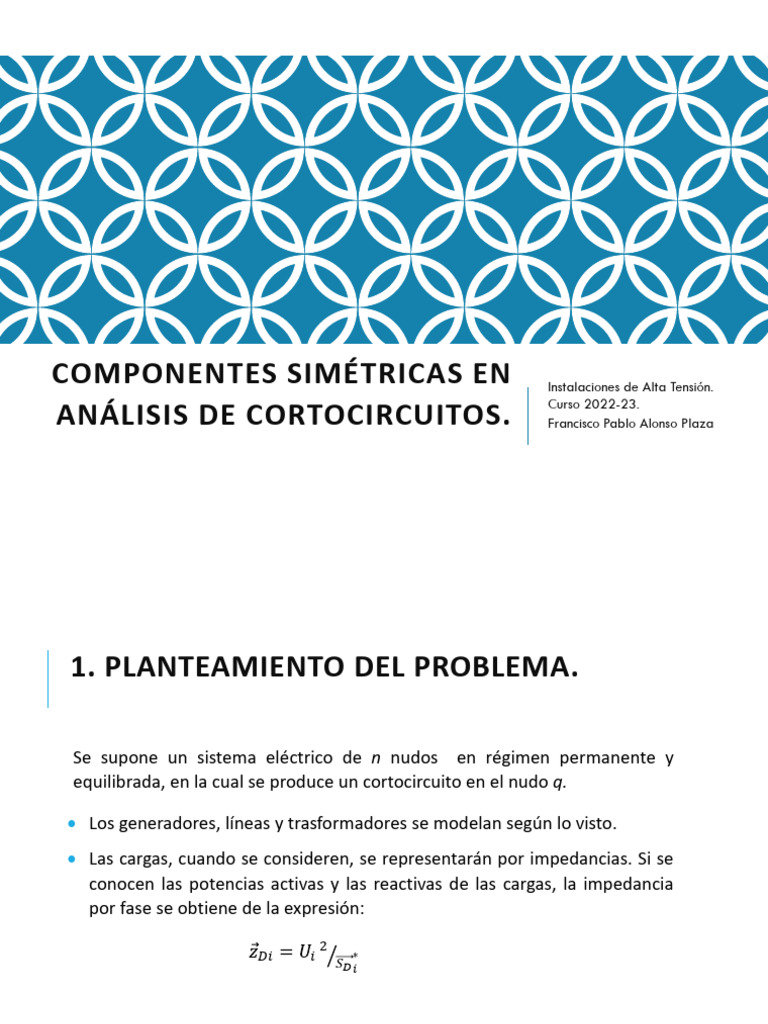 Aplicación Componentes Simetricas A Cortocircuitos-Presentación | PDF ...