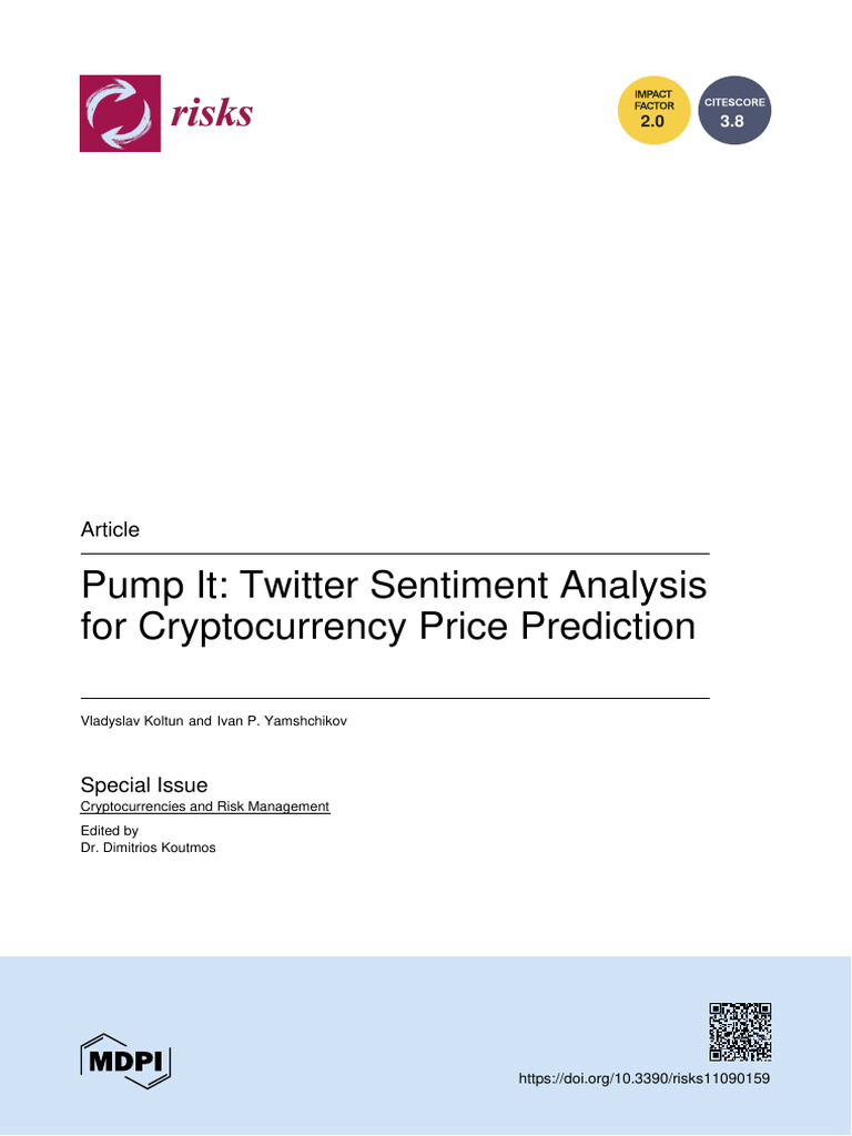Risks 11 00159 With Cover | PDF | Cryptocurrency | Machine Learning