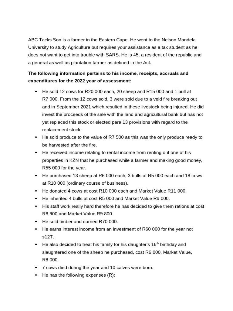 MOCK QUESTION | PDF | Expense | Taxes