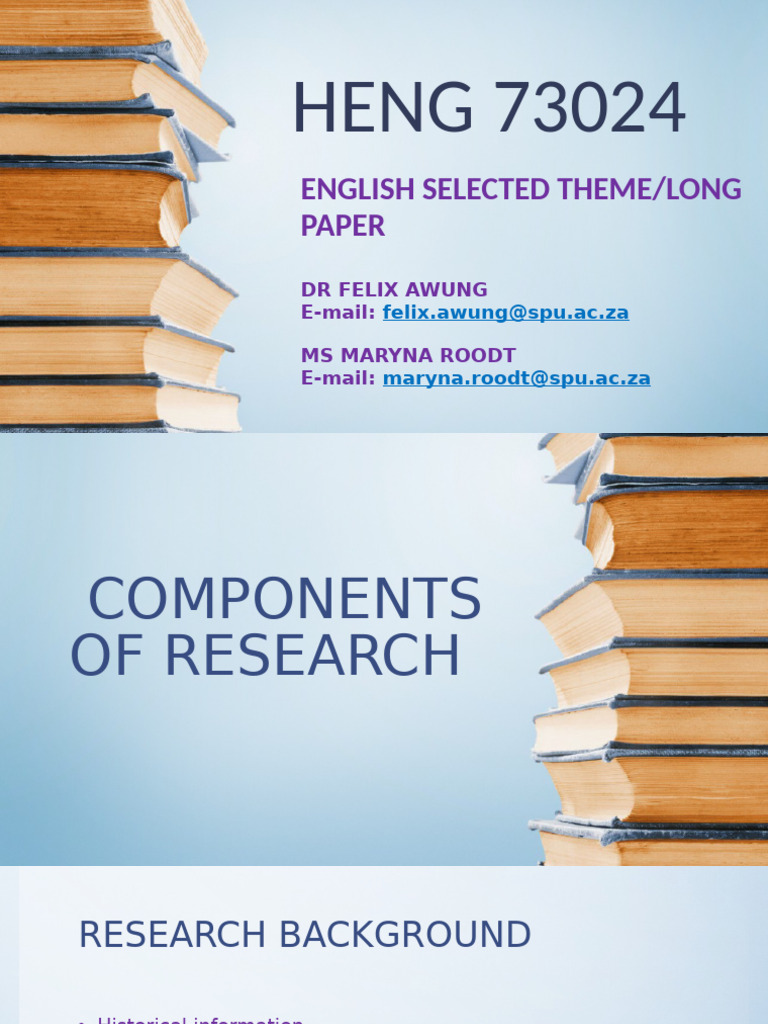 COMPONENTS OF RESEARCH | PDF | Methodology | Qualitative Research