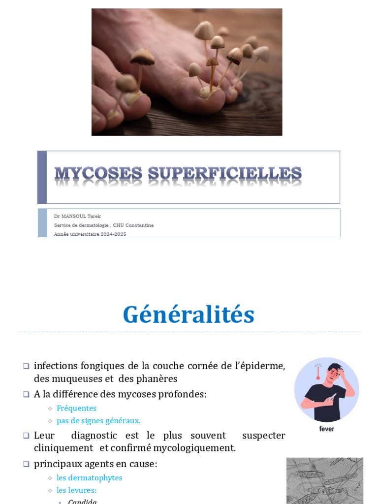 Mycoses superficielles : diagnostic et traitement | PDF | Candidose ...