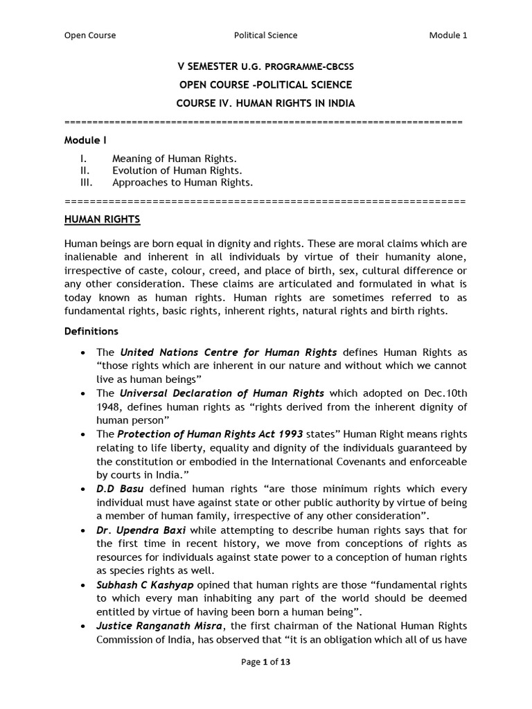 OPEN COURSE module 1 | PDF | Human Rights | Marxism OPEN COURSE module 1 | PDF | Human Rights | Marxism