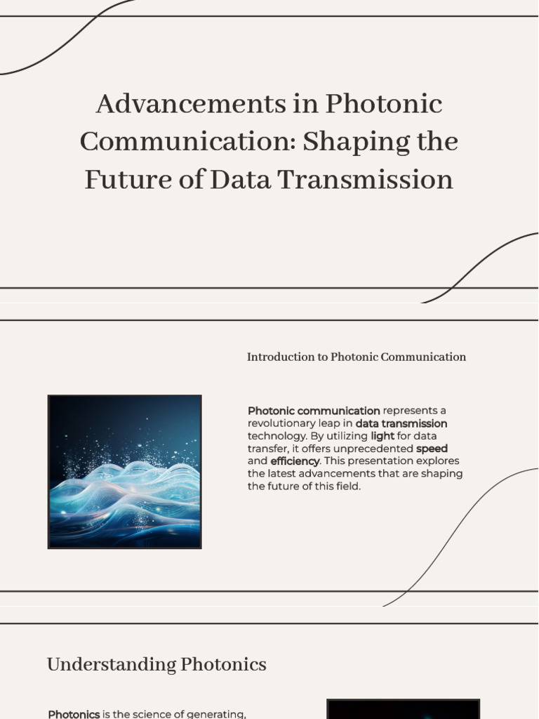 Slidesgo Advancements in Photonic Communication Shaping The Future of ... Slidesgo Advancements in Photonic Communication Shaping The Future of ...