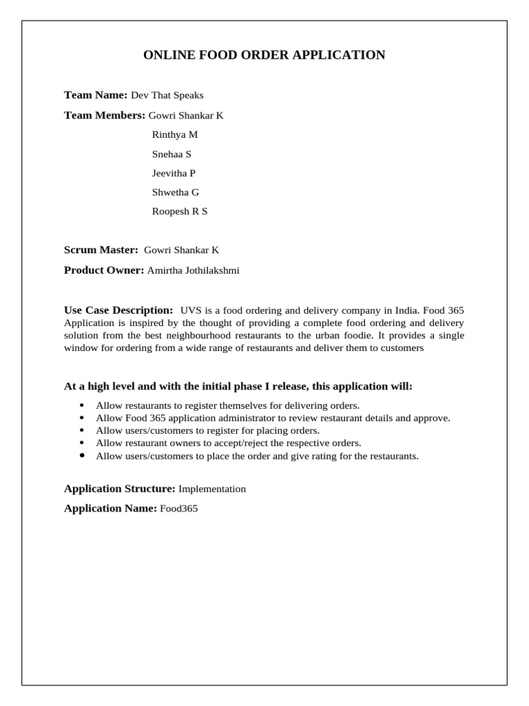 Online Food Order Application-HLD | PDF | Data Type | Software Engineering