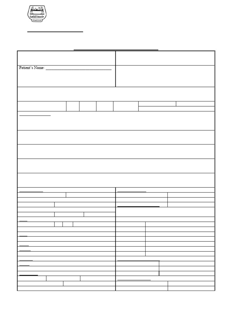 Patient Assessment Sheets | PDF | Wound | Clinical Medicine