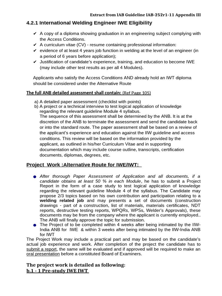 Project Work by Alternative Route-Guideline | PDF | Nondestructive ...