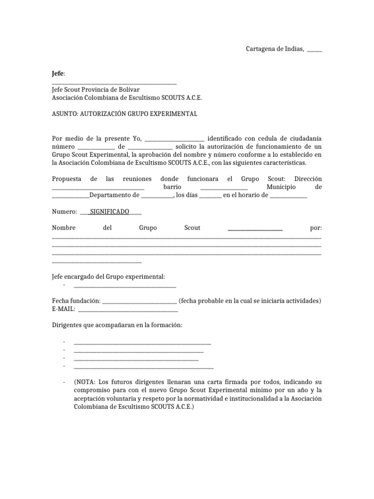 Protocolo Formacion de Grupo Scout Ace | PDF | Exploración ...