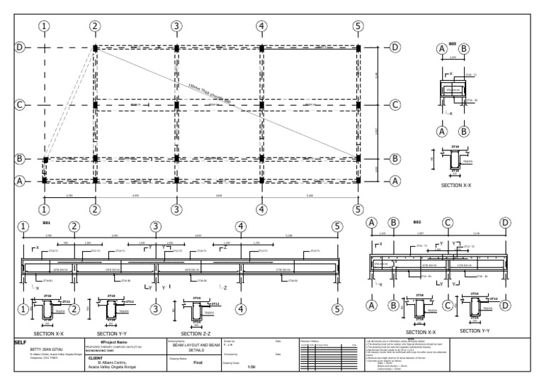 Beam Layout And Beam Details Beam Layout And Beam Details 1 Pdf