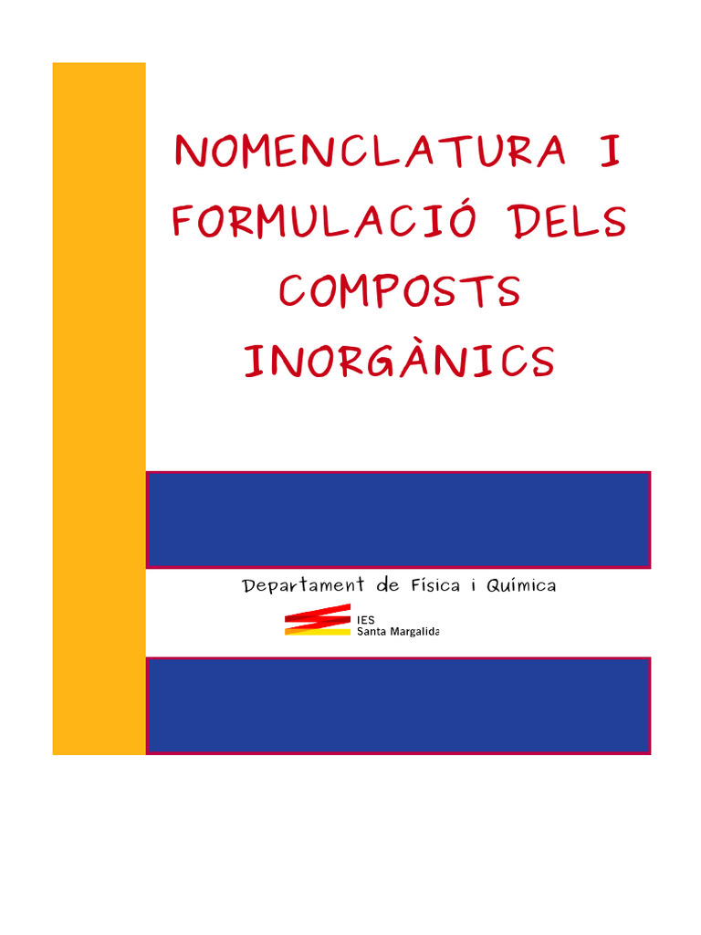 0 Apunts Formulacio Inorganica BTX 24 25 | PDF
