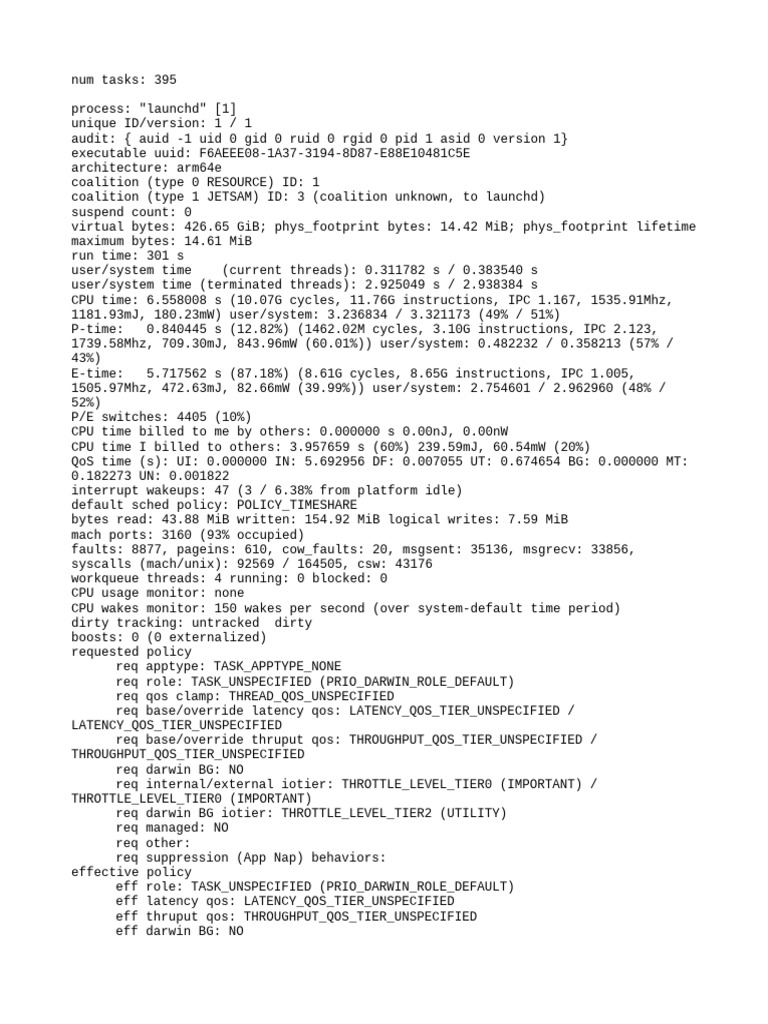 Task Info | PDF | Thread (Computing) | Quality Of Service