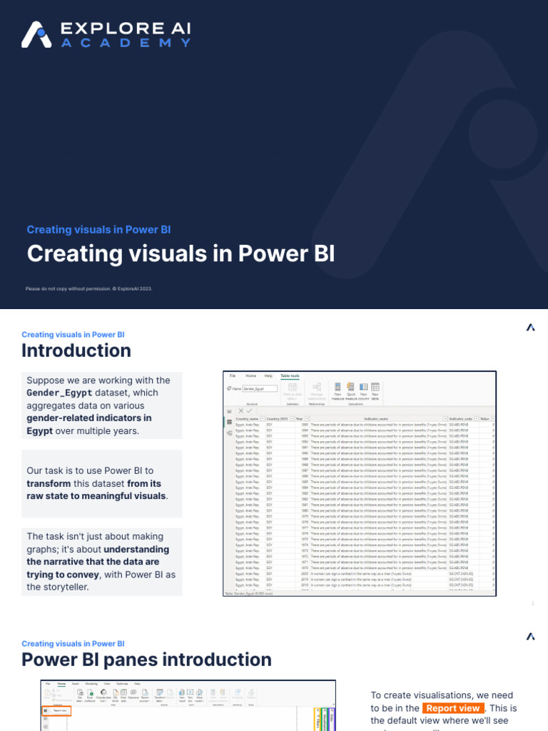 Creating Visuals in Power BI (Slides) | PDF | Data | Scatter Plot