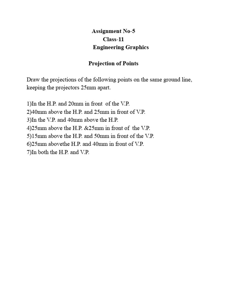 A - 5 Projection of Points | PDF | Teaching Methods & Materials