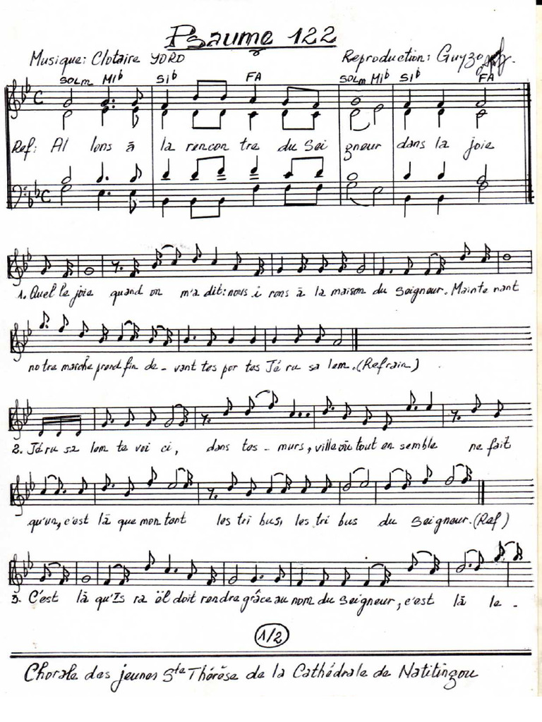 Allons À La Rencontre Du Seigneur - Psaume 122 | PDF
