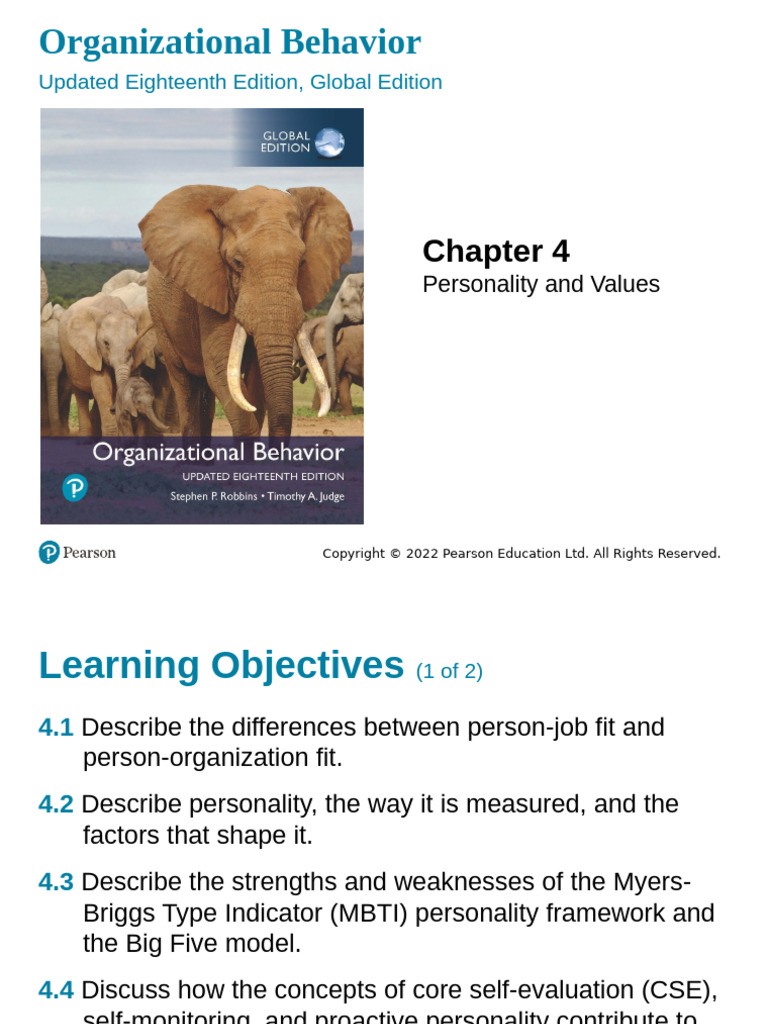 Chapter 4 - Personality & Values | PDF | Extraversion And Introversion | Social Psychology