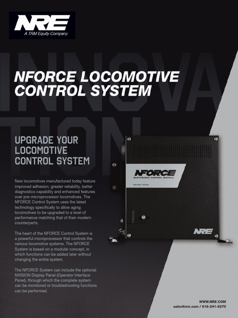 NFORCE Control System for Locomotives | PDF | Locomotives | Engines