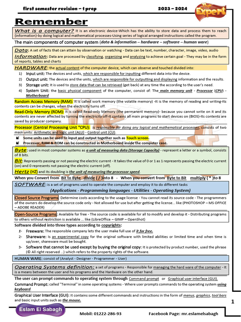 Computer Basics & Operating Systems Guide | PDF | Computer File | Computer Data Storage