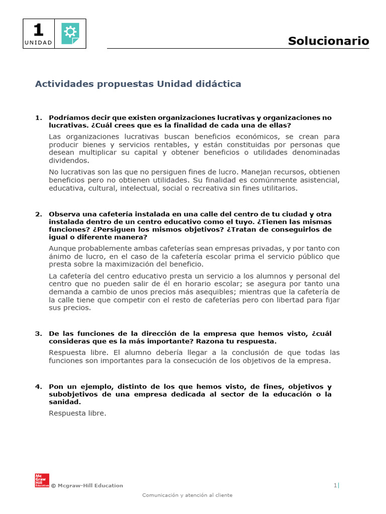 01.solucionario 8448624026 - U01 - Sol - 001 | PDF | Pequeñas y medianas empresas | Business