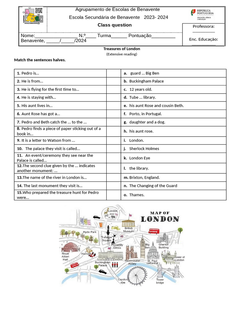 Worksheet-Treasures of London | PDF