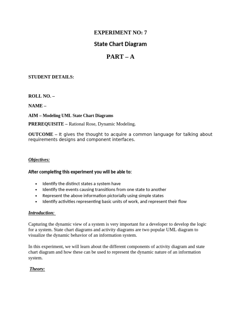 EXPERIMENT_NO7-_State_chart_Diagram_Swkbv2XBzh | PDF | System | Class (Computer Programming)