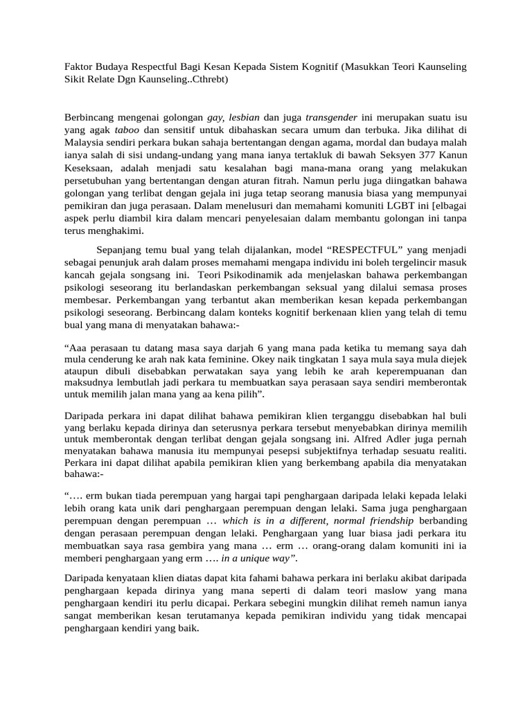 Memahami Kesan Budaya Terhadap LGBT | PDF | Pengembangan Diri