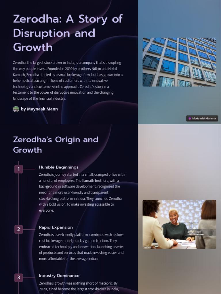 Zerodha-A-Story-of-Disruption-and-Growth 2 | PDF | Innovation | Investing