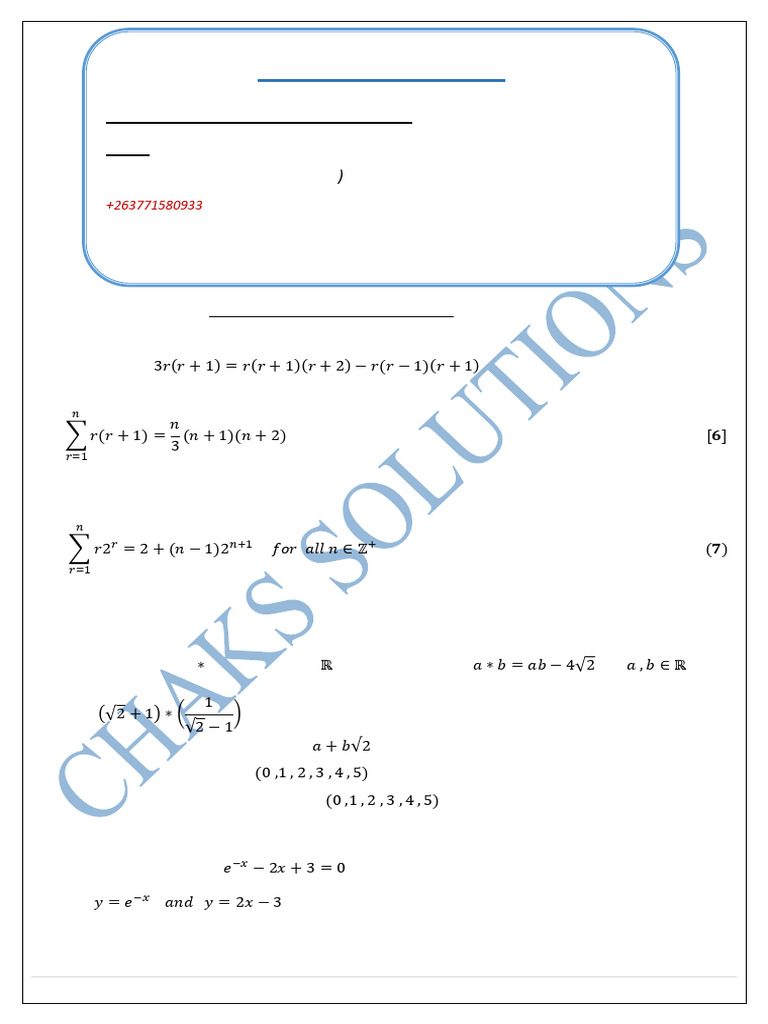 Chaks Pure Maths P2 Ex 1 Pure Mathematics | PDF | System Of Linear Equations | Linear Algebra