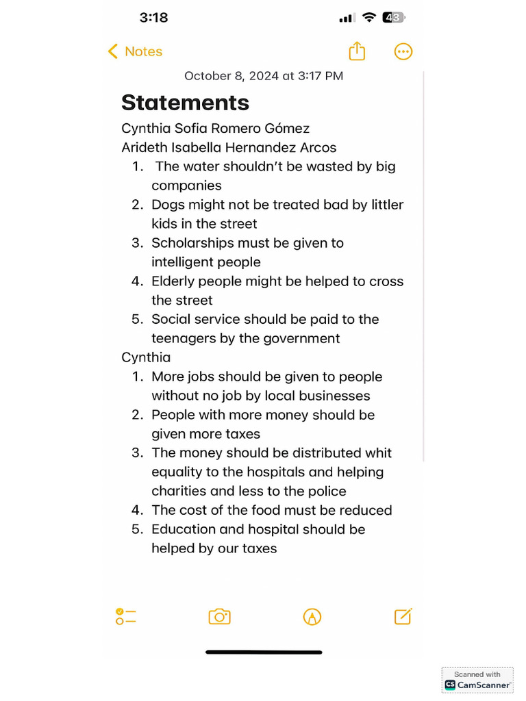 Our Statements. | PDF